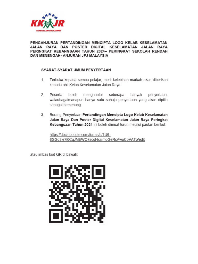Syarat Pertandingan Logo Keselamatan Jalan Raya | PDF