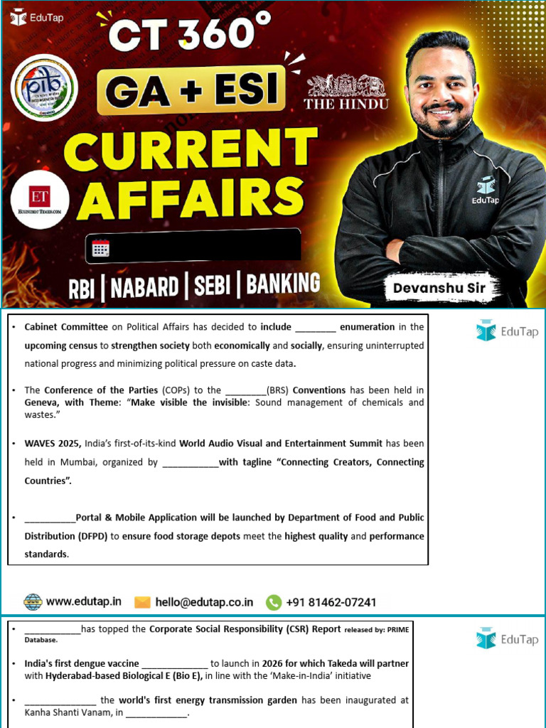 Key Updates: India's Social and Economic Initiatives | PDF | Freedom Of ...
