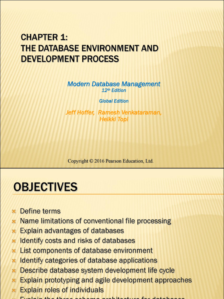 Ch01 - The Database Environment and Development Process | PDF | Databases | Data Model