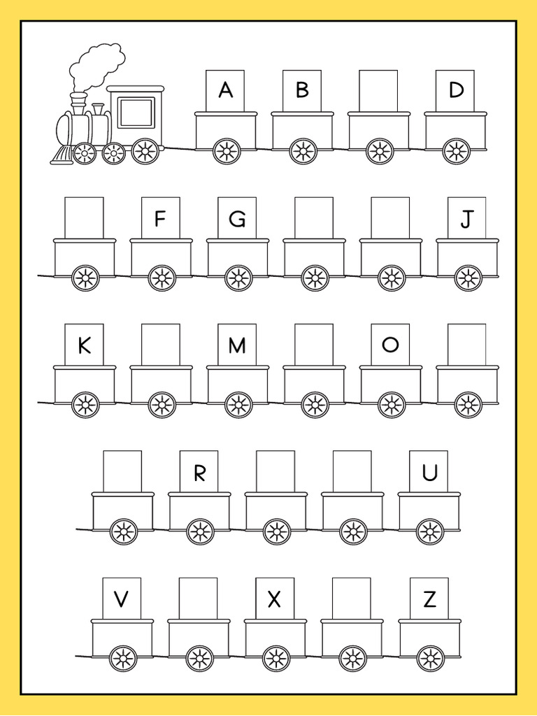 Fill in The Blanks Alphabet Train | PDF