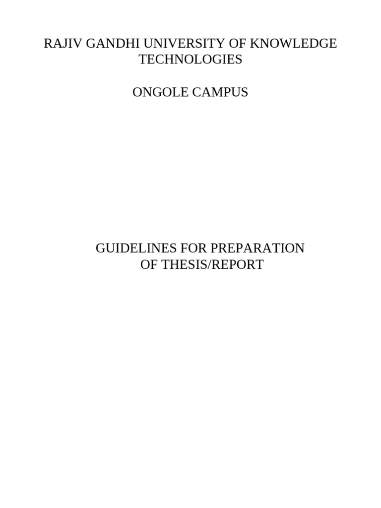 Report Making Guidelines | PDF | Thesis | Paragraph