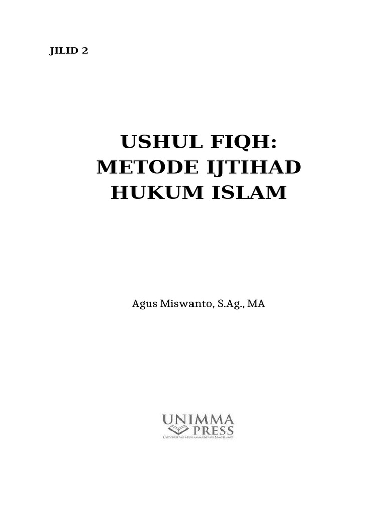 Metode Ushul Fiqh Metode Ijtihad Jilid 2 | PDF