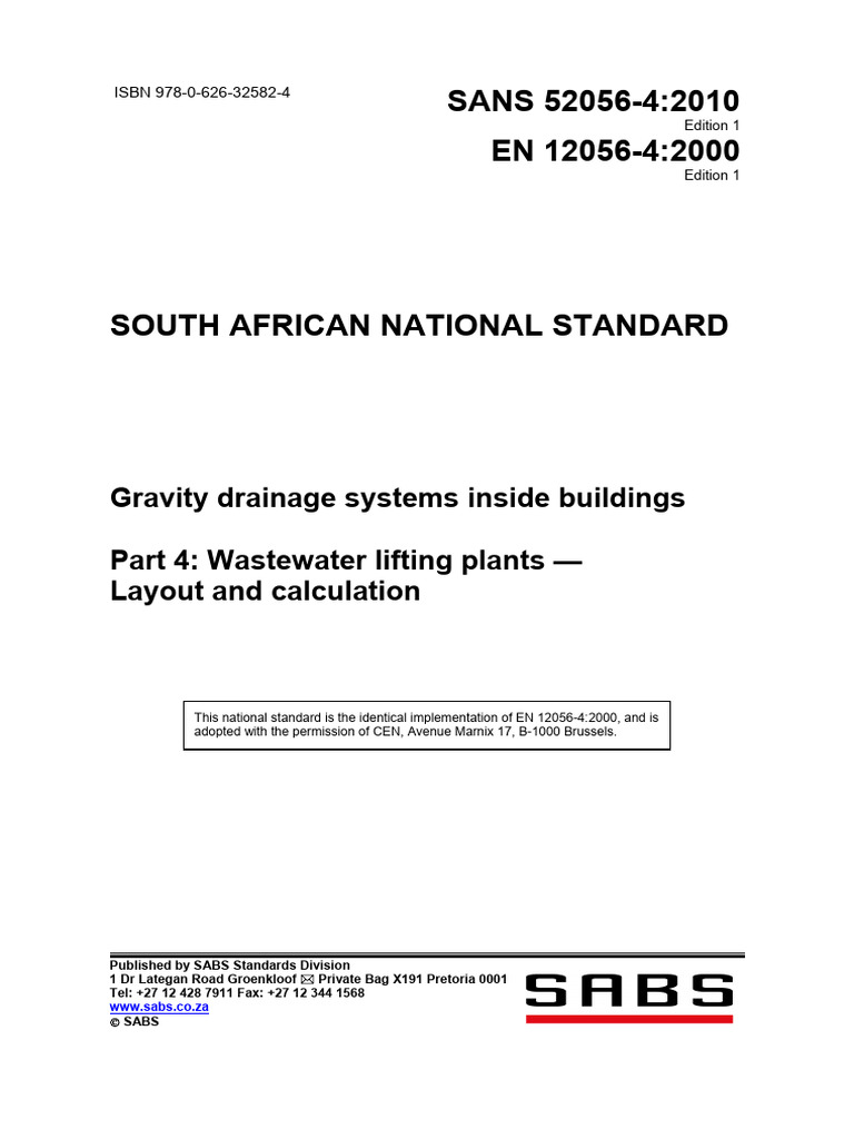 Wastewater Lifting Plants Standard Guide | PDF | Sanitary Sewer ...