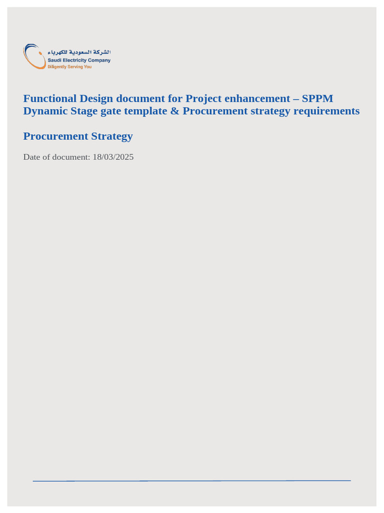 SPPM Dynamic Stage Gate Template - Procurement Strategy | PDF ...