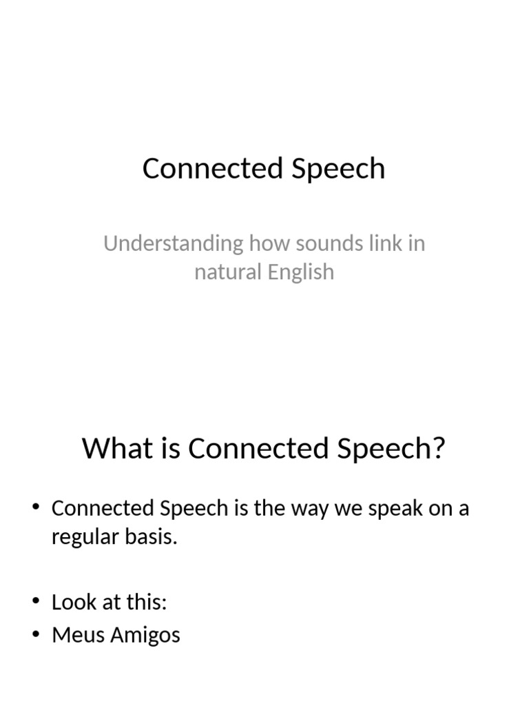 Mastering Connected Speech in English | PDF