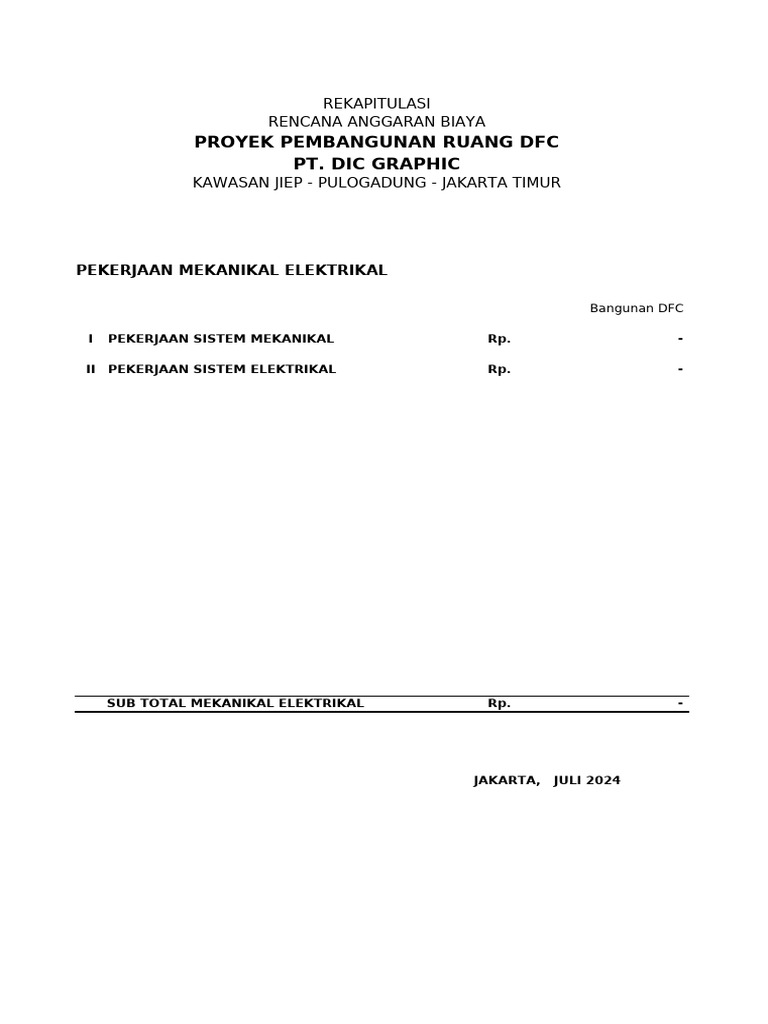 Boq Mep - Dfc-Final Tender (26!07!2024) | PDF