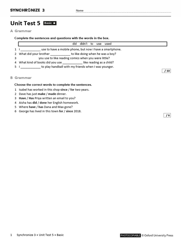 Unit Test 5: A Grammar | PDF | Smartphone | Mobile App