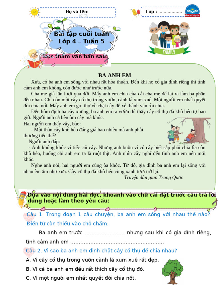 BTCT 5 - Tiếng Việt - CTST | PDF