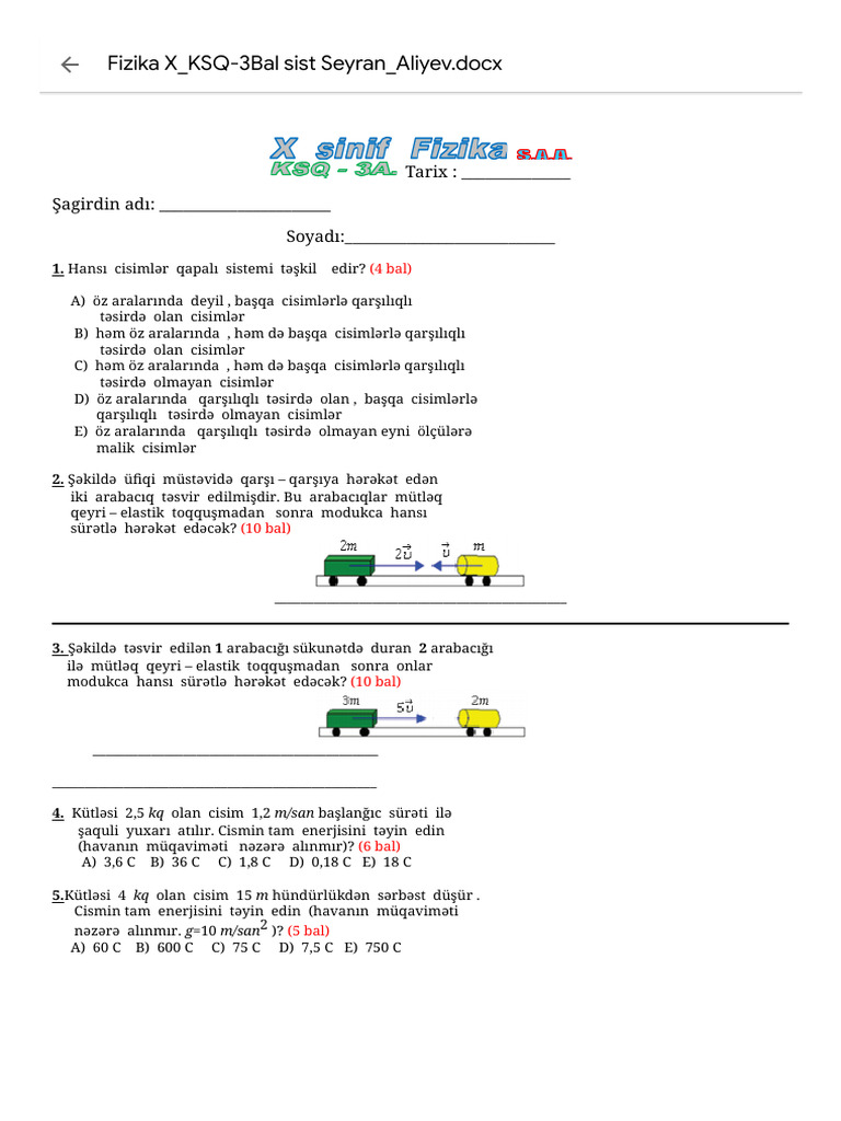 Fizika X. KSQ-3 | PDF
