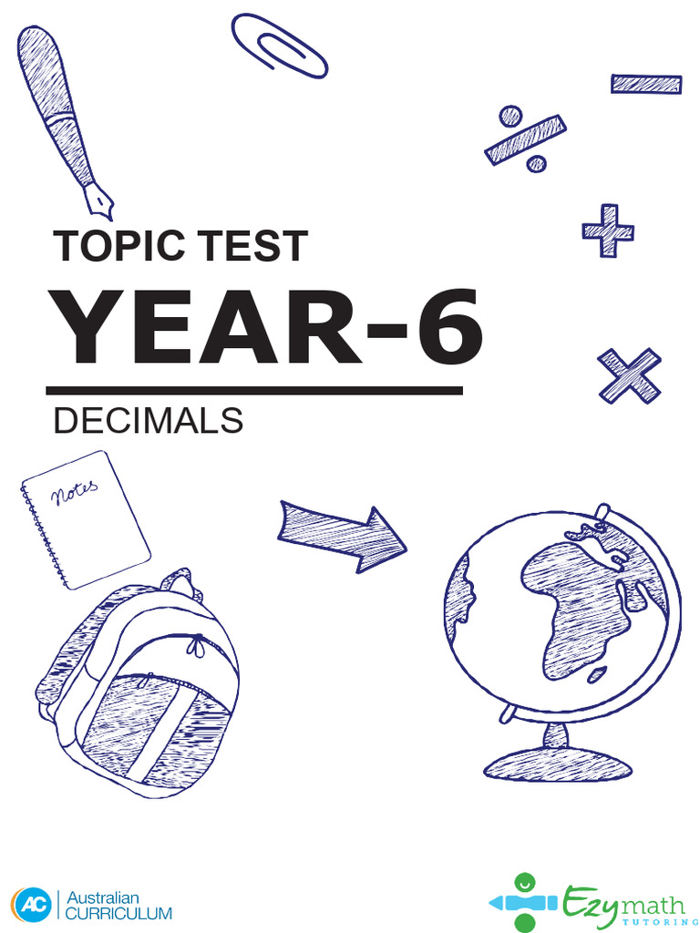 Year 6 Maths Test - Decimals - Questions | PDF