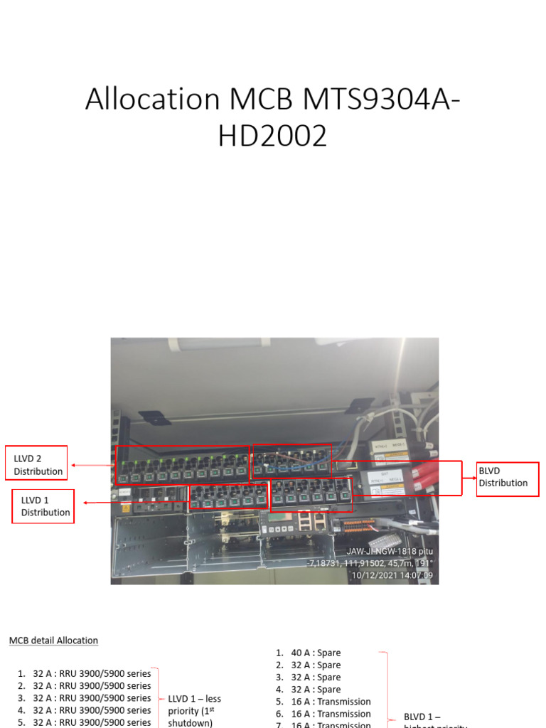 MCB Allocation - Rev - Without DCDU | PDF