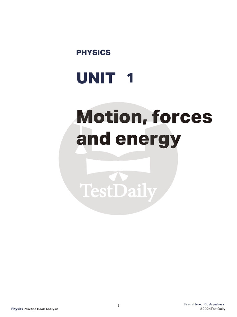 Chapter 1 Physics Pyp | PDF