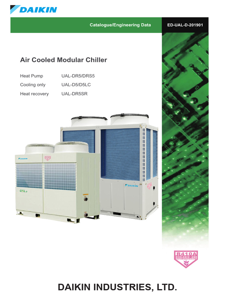Daikin UAL-D Air-Cooled Chillers Guide | PDF | Air Conditioning | Pipe ...