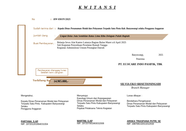 kwitansi | PDF