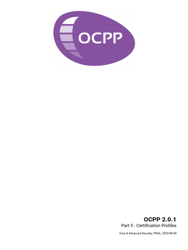 OCPP 2.0.1 Certification Profiles Overview | PDF | Public Key ...