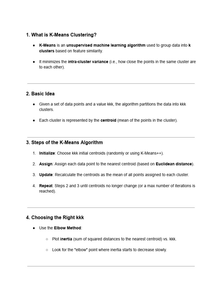 K-Means Clustering | PDF