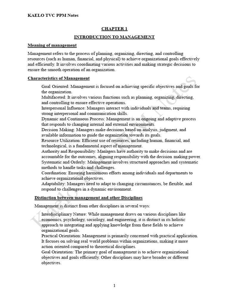 Complete PPM Notes | PDF | System | Performance Appraisal