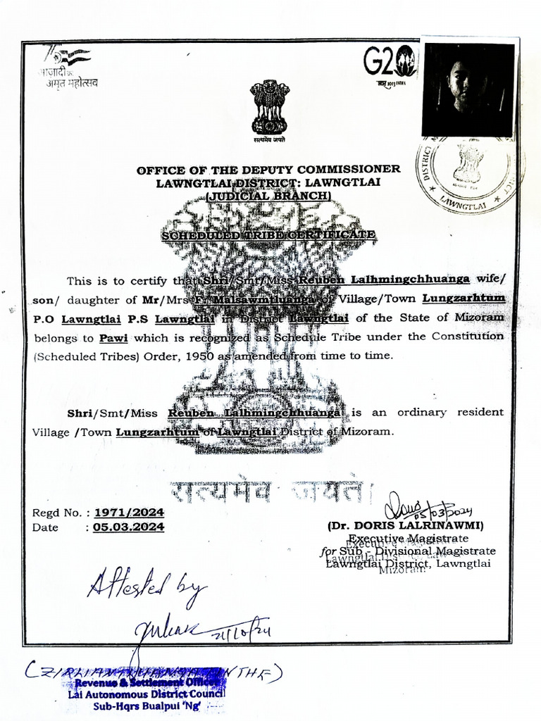 Certificate of Tribal Ide | PDF