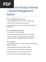 MS Access Student Management System Guide | PDF