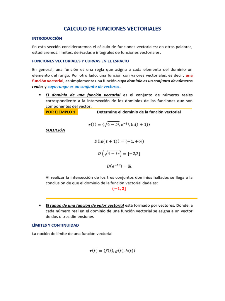 Calculo - de - Funciones - Vectoriales - Calculo Ii | PDF | Vector Euclidiano | Función ...