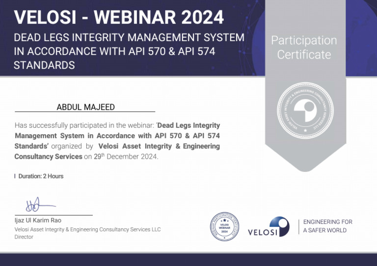 Webinar Certificate Deadleg - Integrity December 2024 - (Updated ...