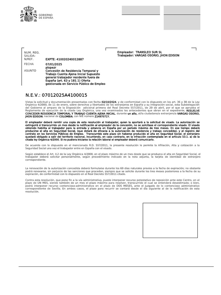 Vargas Osorio, Jhon Edison | PDF | Visa de viaje