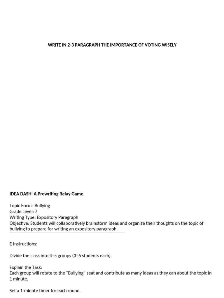 Collaborative Bullying Awareness Activities | PDF