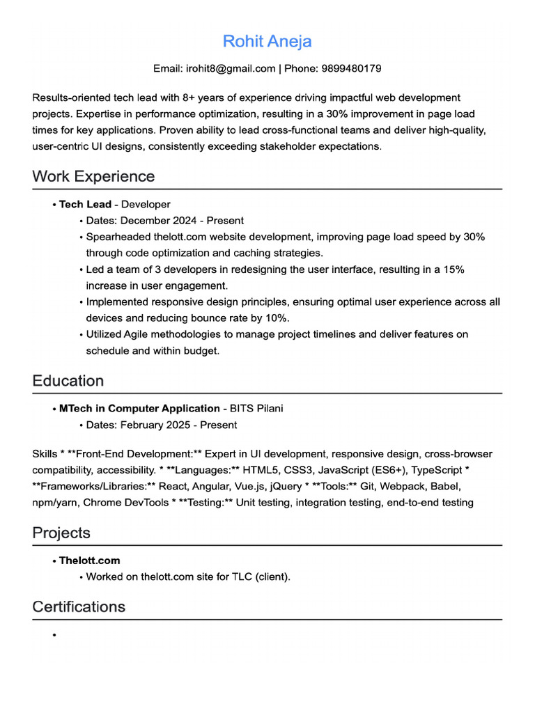 Resume Professional | PDF