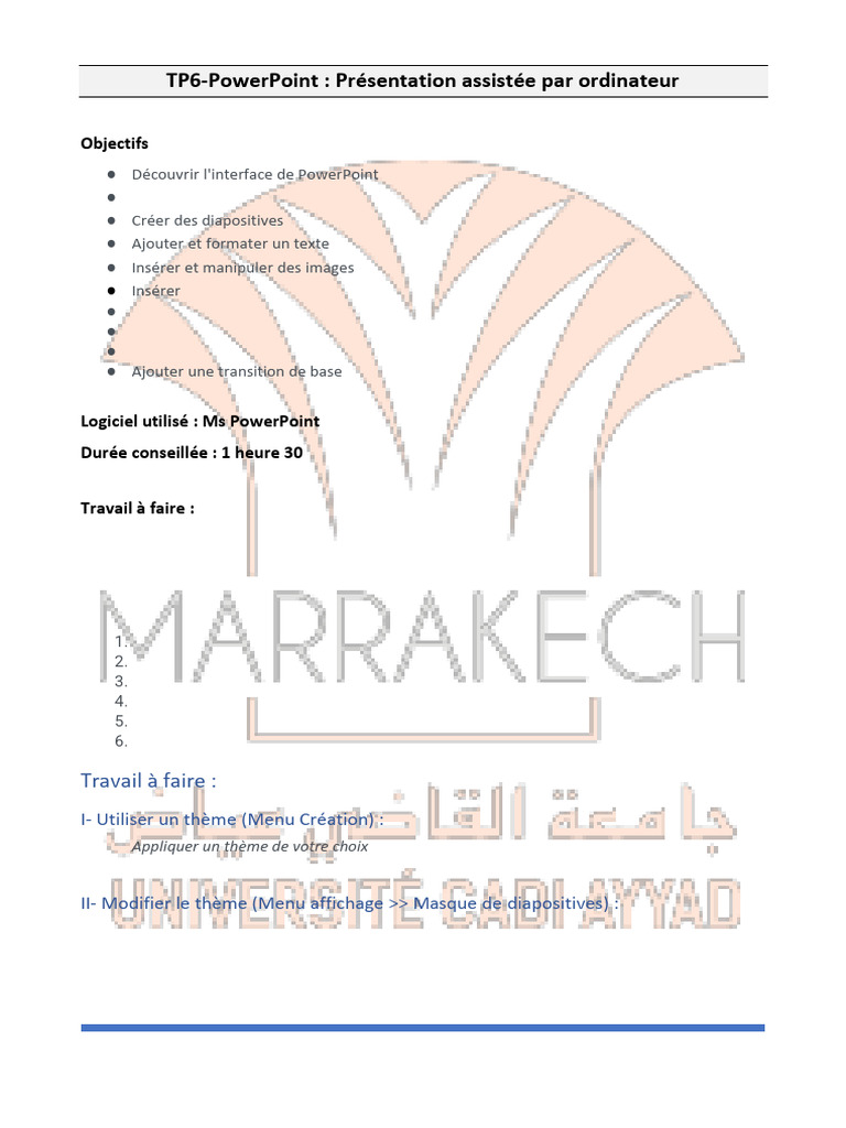 TP6 PowerPoint | PDF | Microsoft Powerpoint | Interface graphique