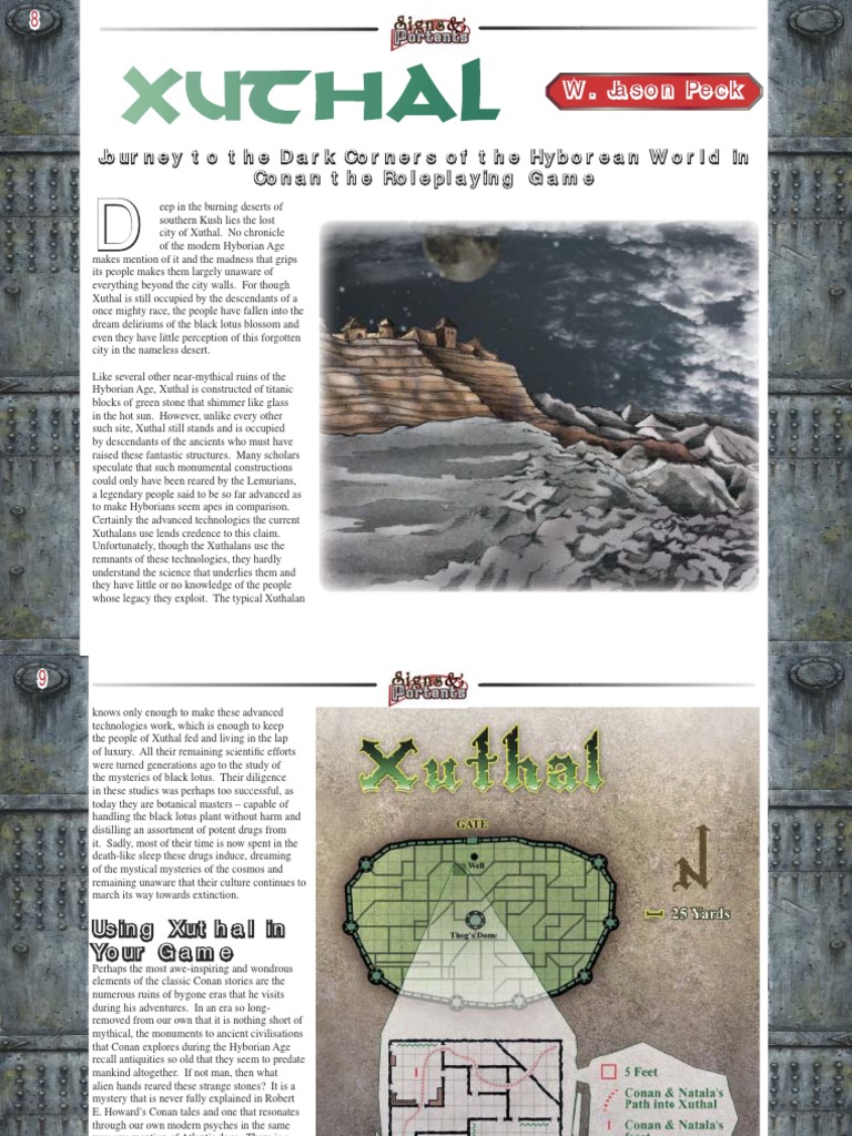 Conan RPG (D20 Mongoose) - City of Xuthal | Conan The Barbarian | Nature