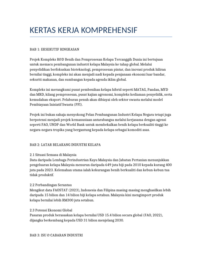 Kertas Kerja RND Kelapa Bab1 5 | PDF