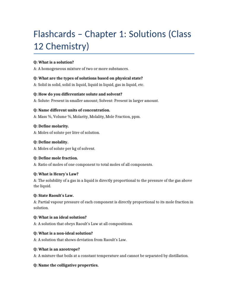 Chapter_1_Solutions_Flashcards | PDF