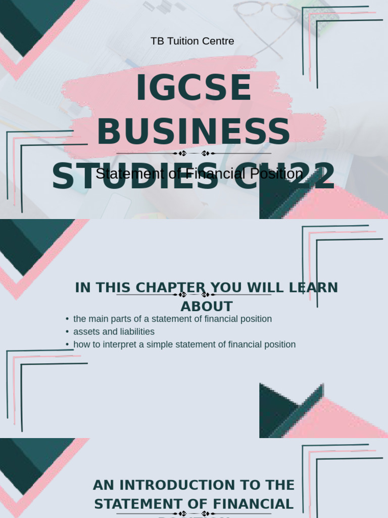 IGCSE Business Studies Ch22 | PDF | Balance Sheet | Business