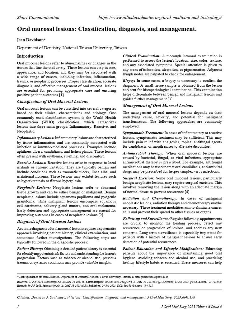 Causes and Management of Tongue Cracks | PDF | Neoplasms | Cancer