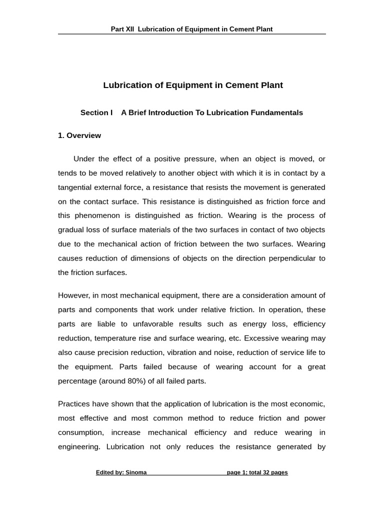 A Brief Introduction To Lubrication Fundamentals | PDF | Friction ...