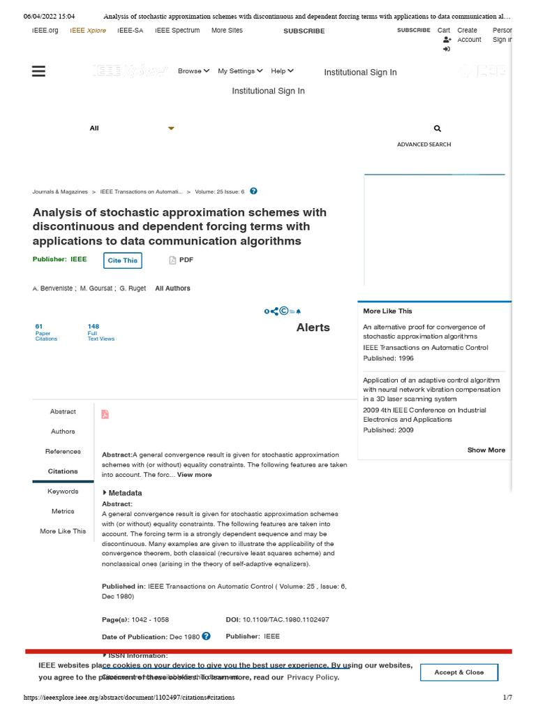 Analysis of Stochastic Approximation Schemes With Discontinuous and Dependent Forcing Terms With ...