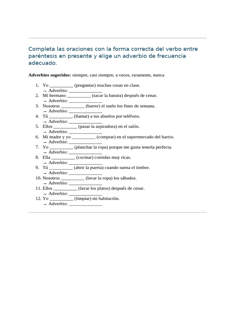 Verbos Reg+ Frecuencia | PDF