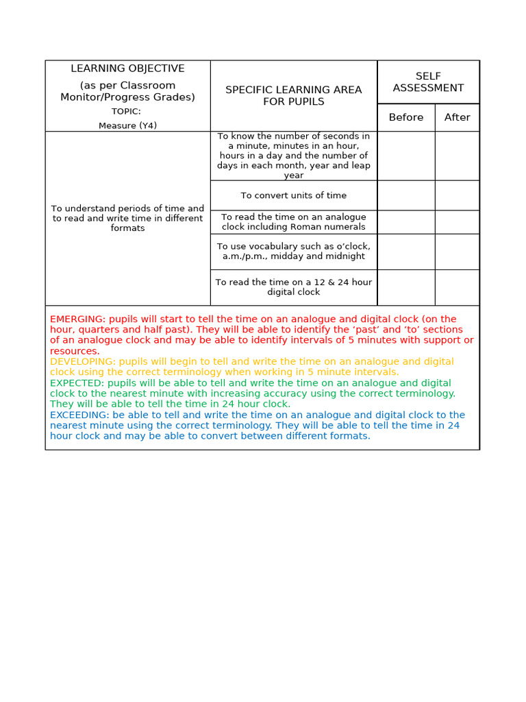 Time Scoresheet | PDF