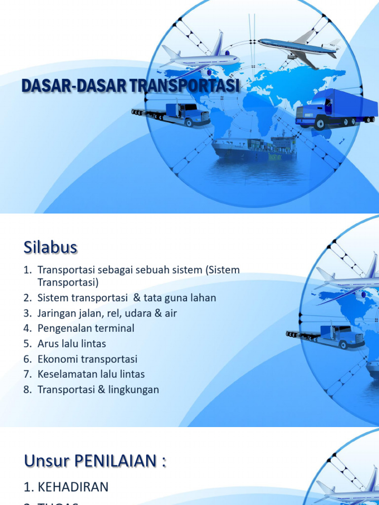 Dasar-Dasar Sistem Transportasi | PDF