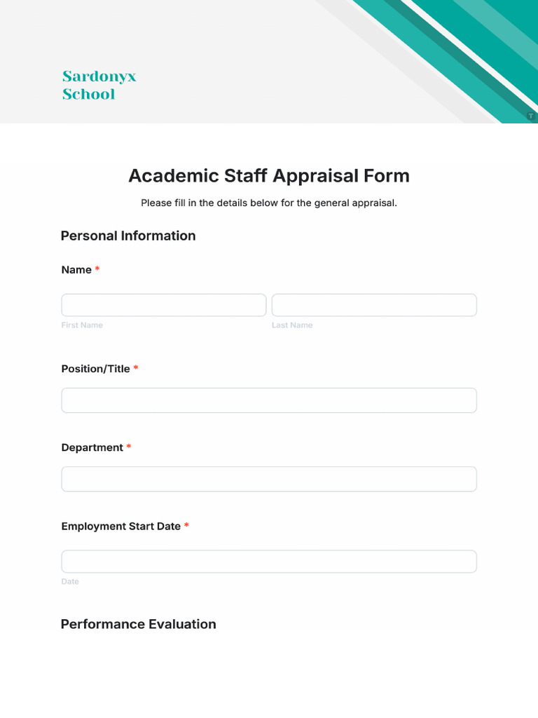 Academic Staff Appraisal Form | PDF