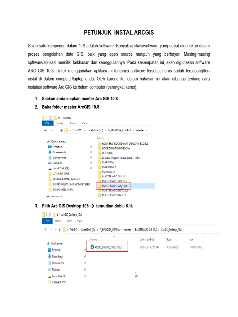 Ek 2. Materi Instalasi Arcgis | PDF
