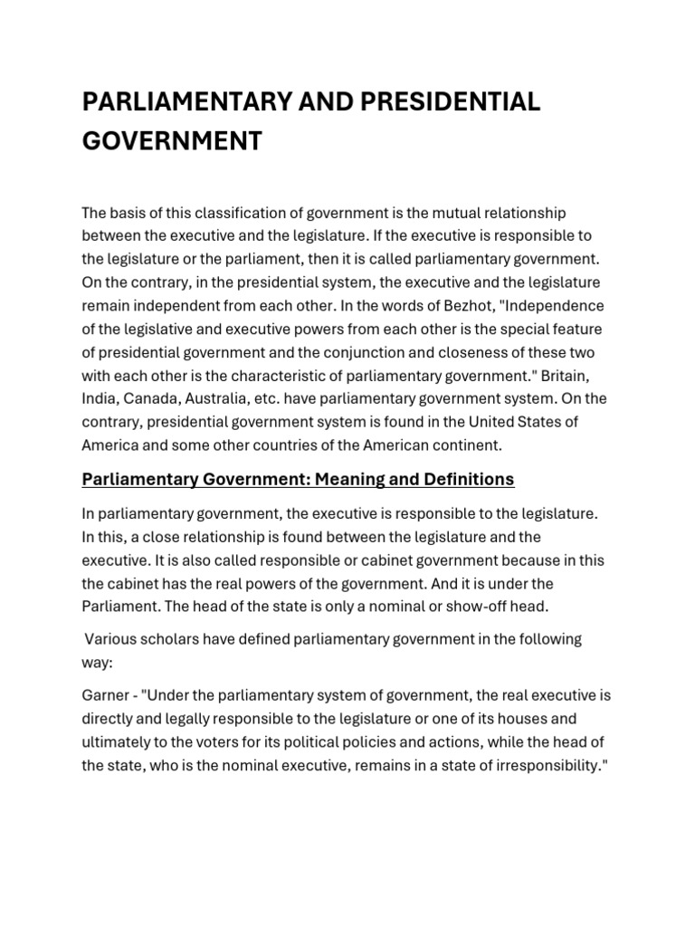 FORMS OF GOVERNMENT (ENGLISH) | PDF | World Politics | Parliamentary System