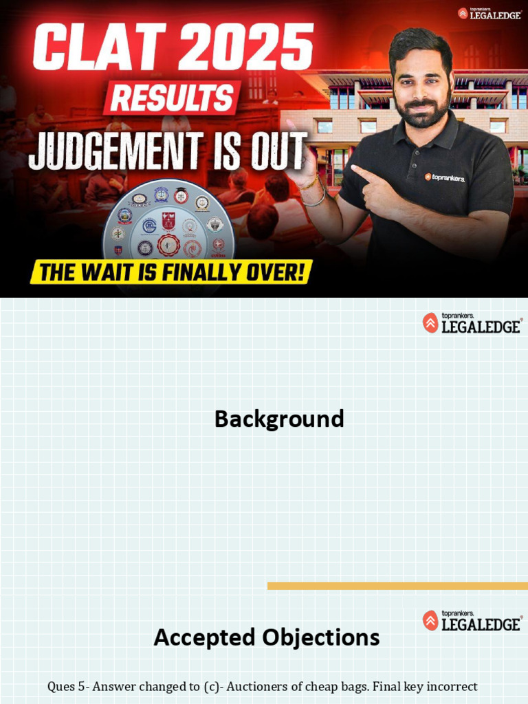 CLAT 2025 Results Change | PDF