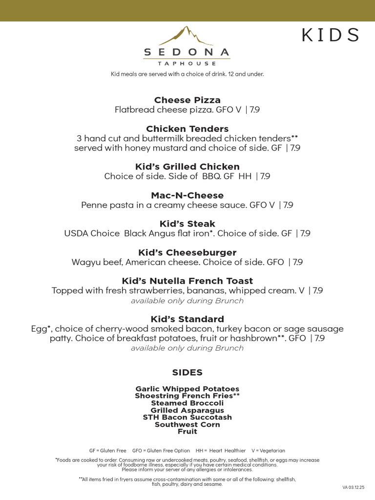 Kids Menu: Delicious Meals Under 12 | PDF | Bacon | Sausage
