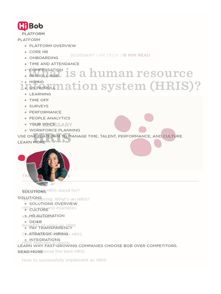 What Is An HRIS (Human Resource Information System) ? U2,5 | PDF | Human Resource Management ...