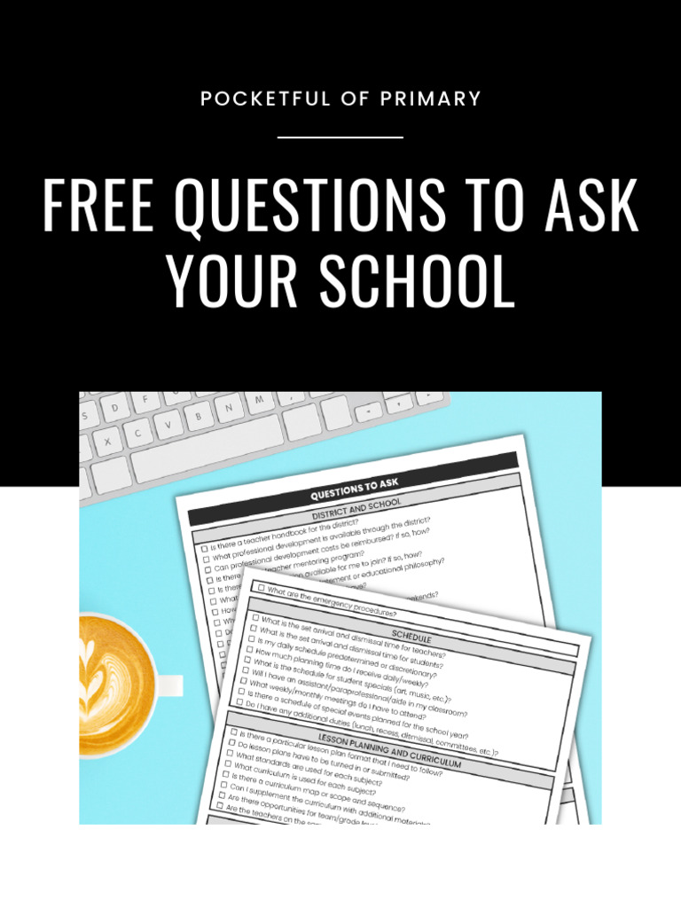 Free Questions To Ask Your School: Pocketful of Primary | PDF ...