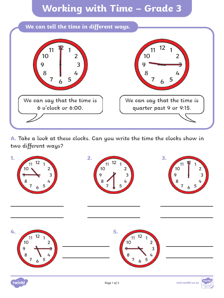 Time Concepts for Grade 3 Students | PDF | Observances | Holidays