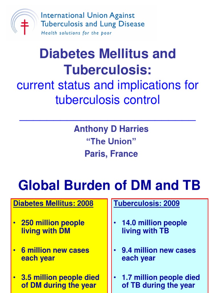 Diabetes Mellitus and Tuberculosis (Dr. Anthony Harries) | PDF ...