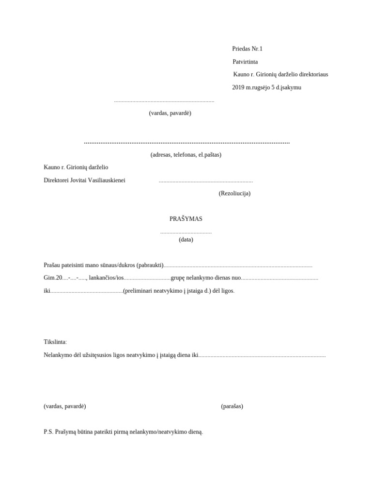 Prasymas-del-ligos | PDF