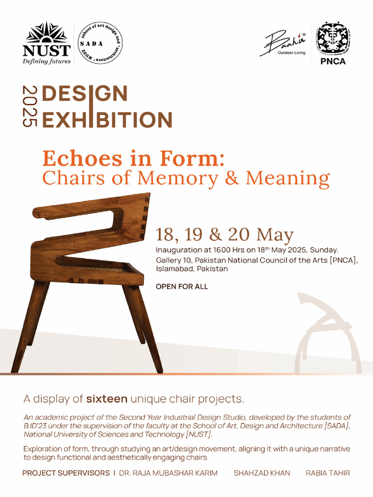 Invite 2ndyr Chair Design Exhibition 2025 Sada | PDF